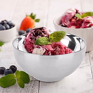 34 Oz/ 1000ml Stainless Steel Mixing Bowls Double Wall Serving Bowl Insulated Cereal Bowl Salad Bowl Stainless Steel Bowl Stainless Steel Water Bowl