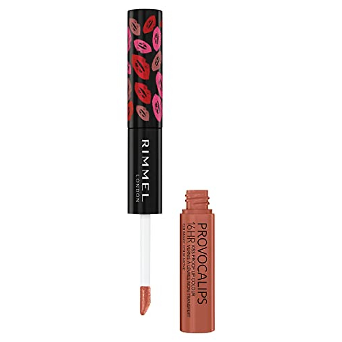 Rimmel London Provocalips 16hr Kiss-Proof Lip Color - Two-Step Liquid Lipstick to Lock in Color and Shine - 730 Make Your Move, .14 fl.oz.
