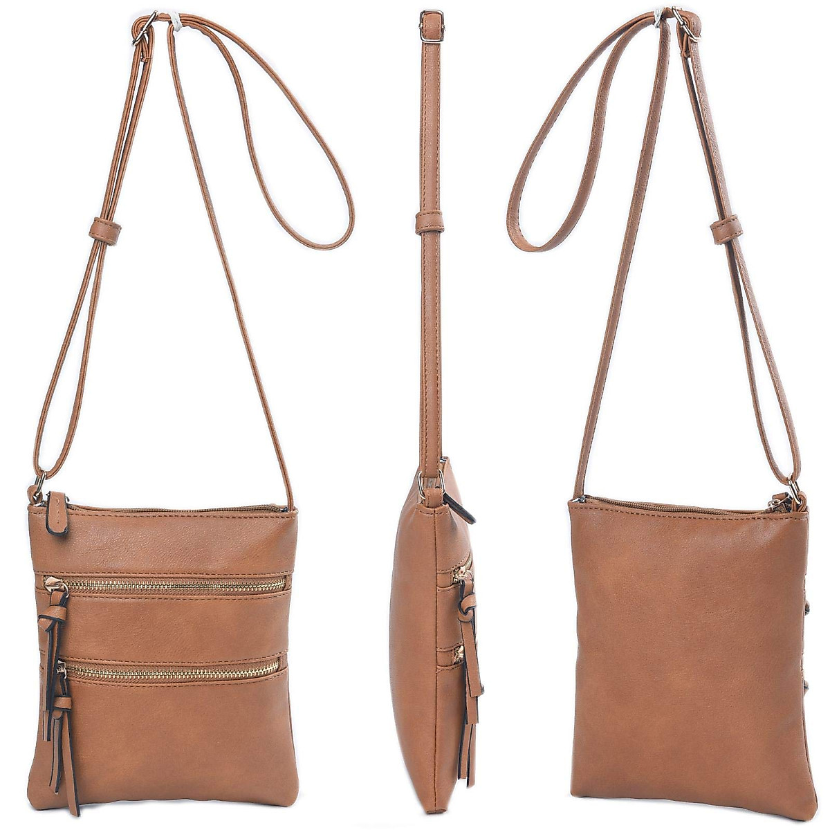 Fanaztee Lightweight Pu Leather Crossbody Purses Bags Small Purse with Multi Pockets for Women Girls