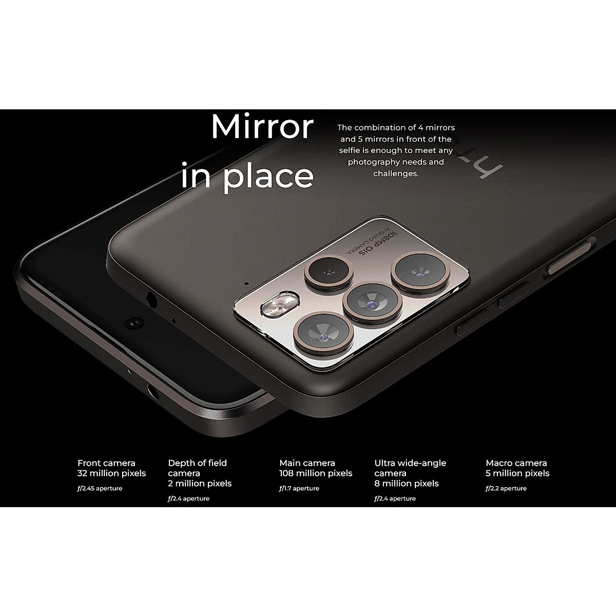 HTC U23 Pro 5G Dual 256GB ROM 12GB RAM Factory Unlocked (GSM Only | No CDMA - not Compatible with Verizon/Sprint) Global Model GSM Mobile Cell Phone – White