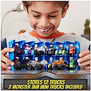 Monster Jam Mini Freestyle Flip Arena Playset and Storage with 2 Mini Monster Jam Trucks, Kids Toys for Boys and Girls Ages 3 and up