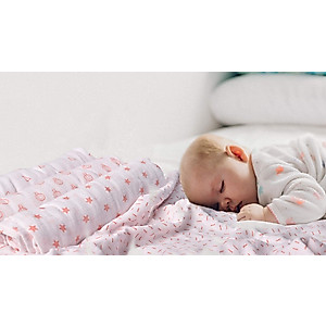 Swaddle Blankets| Receiving Blanket|Organic Cotton Breathable and Skin-Friendly Soft Muslin Swaddle Blankets for Boys| Baby Essentials, Registry & Gift | 48"x48" 2-Pack Pink Lines