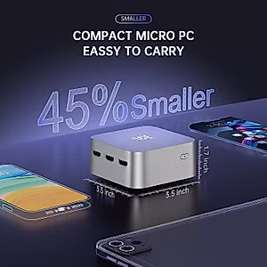ACEMAGIC Mini PC Computer 8GB DDR4 256GB SSD
