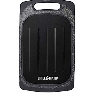 GRILLMATIC 2 in 1 Cutting Board, Meat Defroster, Juice Grooves, Easy-Grip, Plastic, Defrosting Tray Large, Eco Friendly, No Electricity, Thaw, Chopping Board, Non-Porous