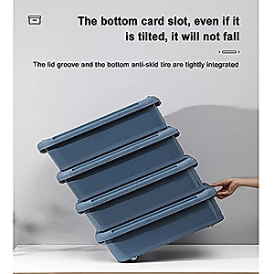 Easy Move Groceries Organizer Plastic Storage Bins Baskets for Clothes Shoes Blankets,Under Bed Lidded Storage Bins,Large Capacity Storage Box Containers with Wheels-Yellow 11l(11x9x6.6inch)