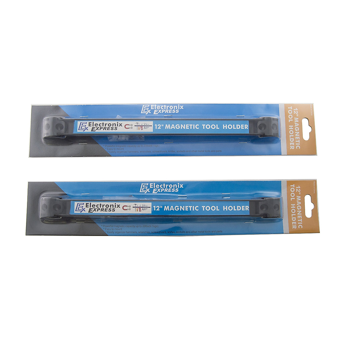 SciencePurchase Heavy-Duty Magnetic Tool Organizer Racks, The Most Efficient Tool Storage Method!, 12" (Pack of 2)