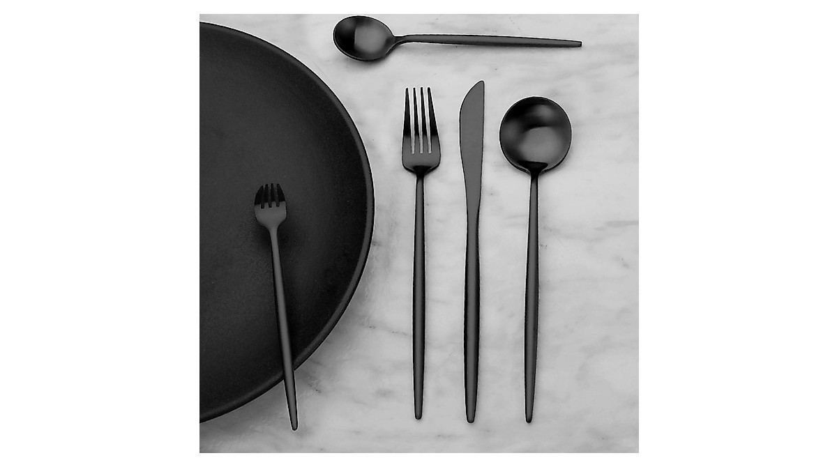Bettlife Matte Black Silverware Set - Elegant & Durable