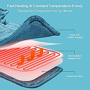 Heating Pad for Neck and Shoulders 2lb Weighted Neck Heating Pad for Pain Relief 6 Heat Settings 4 Timers Auto Off Gifts for Women Men Mom Dad