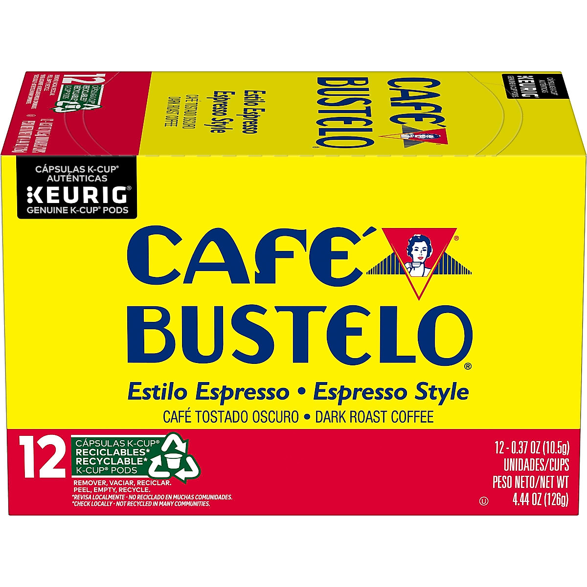Café Bustelo Espresso Style Dark Roast Coffee, 72 Keurig K-Cup Pods