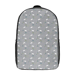 Save Our Rhinos Travel Backpack Casual 17 Inch Large Daypack Shoulder Bag with Adjustable Shoulder Straps