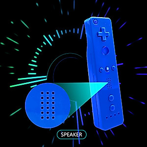 Yosikr Wii Controller 2 Pack, Wii Remote Controller with Silicone Case and Wrist Strap Compatible for Wii/Wii U (Red and DeepBlue)