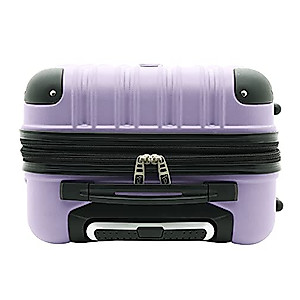 Travelers Club Midtown Hardside Luggage Travel Set, Spinner Wheels,Zippered Divider,Telescopic Handle,Lightweight, Lilac, 4-Piece Set
