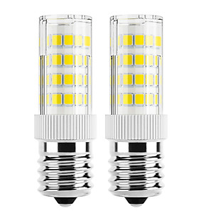 DiCUNO E17 LED Bulb, Appliance Bulbs, Microwave Oven, Stovetop Light, 4W 400lm, Daylight White 6000K, Non-dimmable 40w Equivalent Replacement for Incandescent Bulb, 2-Pack