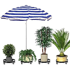 55 Gallon and 30 Gallon Drum Dolly Heavy Duty 24 Inch Plant Caddy with Wheels Swivel Casters Wheel Steel Frame Multi Purpose Dolly Cart Non Tipping Hand Truck Capacity 1000 Pound Barrel Dolly Black