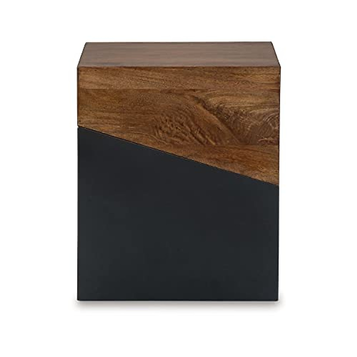 Signature Design by Ashley Trailbend Eclectic Accent End Table, Brown & Gunmetal
