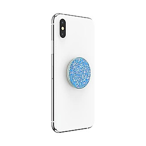 PopSockets PopGrip - Expanding Stand and Grip with a Swappable Top for Smartphones and Tablets - Sparkle Tidal Blue