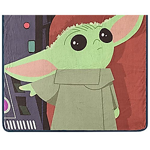Seven Times Six Star Wars The Mandalorian The Child No Buttons Super Plush Throw Blanket 46" x 60" (117cm x 152cm)