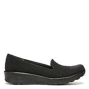 BZees Womens Galaxy Slip-On Black Eyelet 6 M