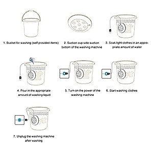 Portable Mini Washing Machine, Portable Turbo Washer with USB Powered Turbine Washing Machine for Underwear, Socks, Baby Clothes