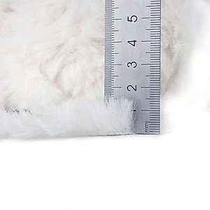 NICEEC 2 Skeins Faux Fur Yarn Super Soft, Chunky & Fluffy, Eyelash Yarn for Crochet & Knitting (Total Length 70yds,3.53oz) - White