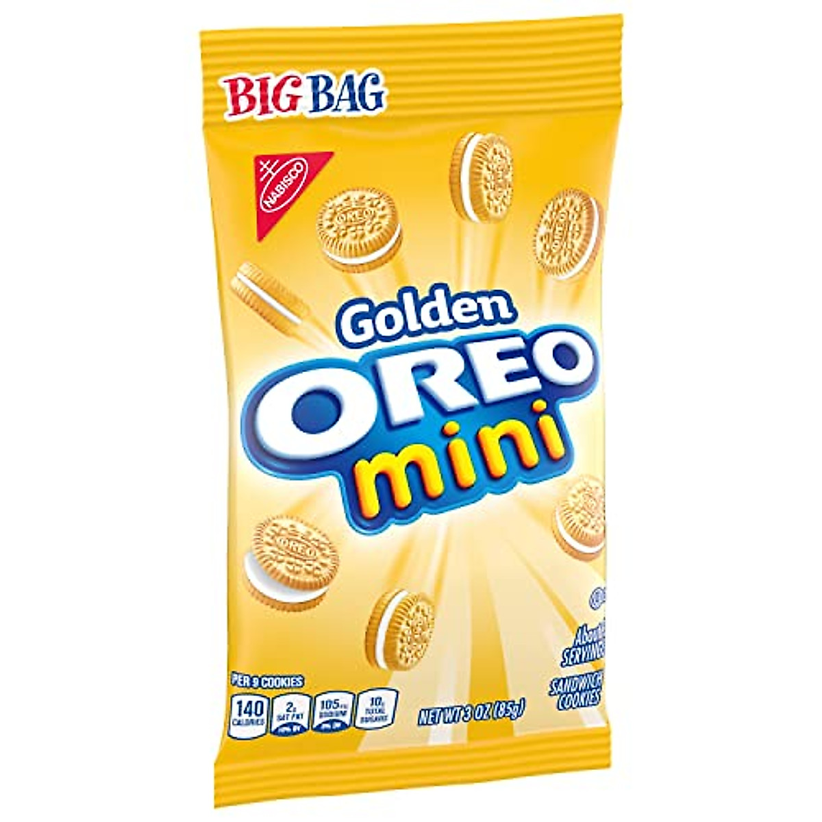 OREO Mini Golden Sandwich Cookies, 12 - 3 oz Big Bags