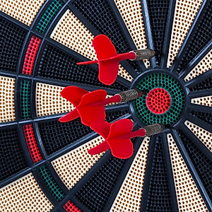 Arachnid Reactor Electronic Dartboard and Cabinet with LCD display, Cricket Scoring Displays, 8-Player Scoring,Black