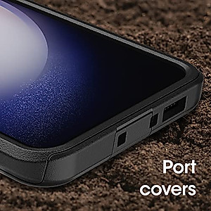 OtterBox Galaxy S23+ Commuter Series Case - BLACK , Slim & Tough, Pocket-Friendly, with Port Protection