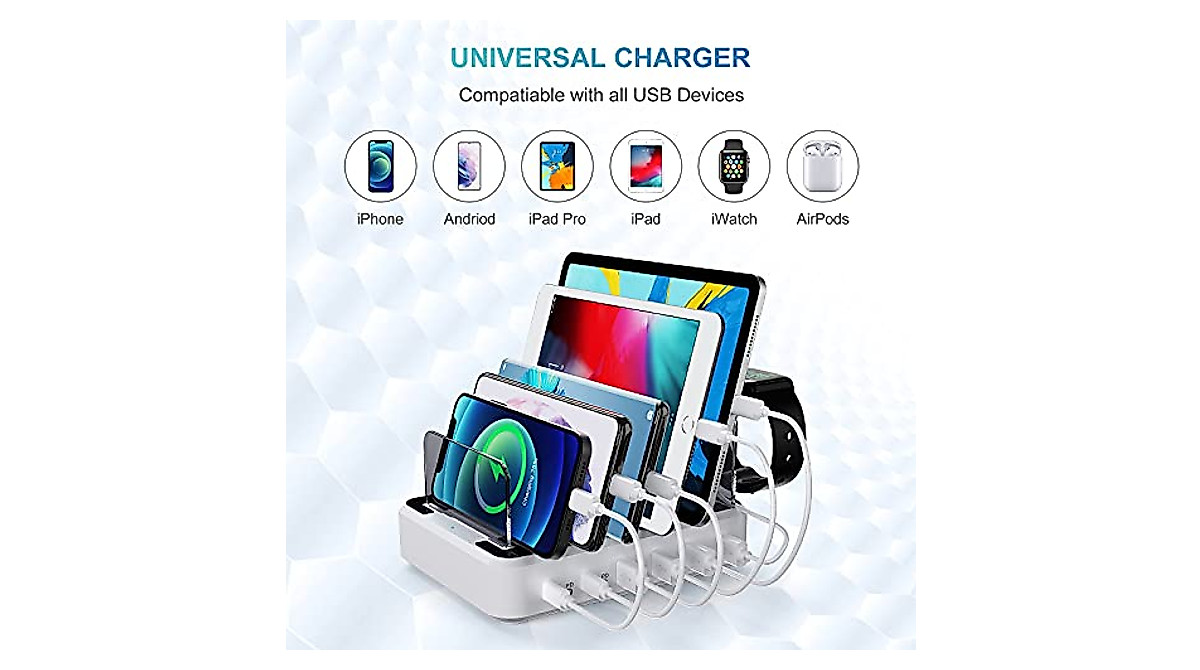 Fast USB C Charger Station for Multiple Devices | 84W PD QC3.0
