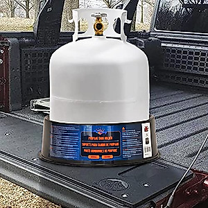 Flame King YSNPBS Propane Cylinder Base Stabilizer, Fits 20lb, 30lb, and 40lb Tanks, Black