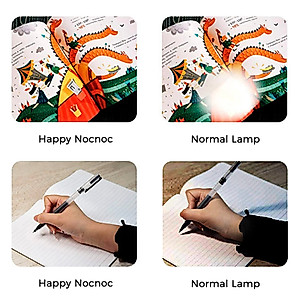 HAPPY NOCNOC Eye-Care eReading Desk Lamp/ Table Lamp/ Task Lamp/ Swing Arm Lamp: Auto-Dimming, CRI 97, Adjustable Temperatures, 51” Wide Illumination Desk Light for Home Office, Bedroom, Living Room