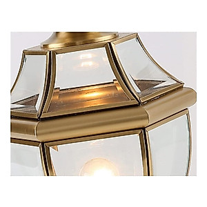 SANBDDLYY Outside Deck Streetlight Home Lawn Driveway Backyard Backyard Column Lamp Water Proof Outdoor Post Light E27 Simplicity Brass Exterior Pillar Lamp Villa Fence Gate House Porch Patio