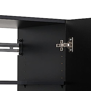 Prepac HangUps Upper Storage Cabinet - Elegant and Spacious Wall Cabinets to Maximize Your Storage, 36" Size, Classic Black Finish