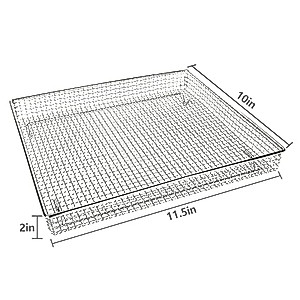 Air Fryer Basket, Air Fryer Basket for Oven,Compatible with Cuisinart TOA-60 Serie/TOA-65 Air Fryer, 304 Food-Grade Air Fryer Stainless Steel Basket, Cooking and Baking for Convection Toaster Oven