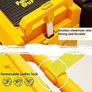 PUQU Monster Truck Design Kids Travel Suitcase Toddler Luggage With Wheels (Yellow)