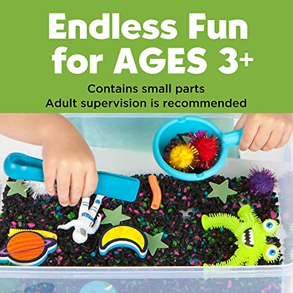 Creativity for Kids Sensory Bin: Outer Space - Preschool and Toddler Sensory Toys, Fine Motor Skills Toys and Sensory Activities for Kids Ages 3+