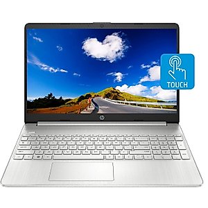 HP 2021 Laptop, 15.6" HD Touchscreen, AMD Ryzen 5-4500U Processor 2.3GHz to 4.0 GHz, 32GB Memory, 512GB PCIe SSD, Webcam, HDMI, Windows 10 Home, Silver, KKE Mousepad