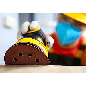 Fandeli | Circular Sanding Discs | Assorted Grits (80,120,220) | 50 Sheets of 5'' | 8 Holes | Hook and Loop | for Circular Sander | for Orbital Sander