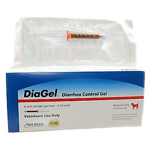 Diagel Diarrhea Control Gel for Medium Sized Dogs 31-60 Pounds, 3 mL Syringes, 2 Pack