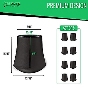Replacement Rubber Feet 8 Pack for Metal Trivets - For Virginia Metalcrafters & Other Trivets