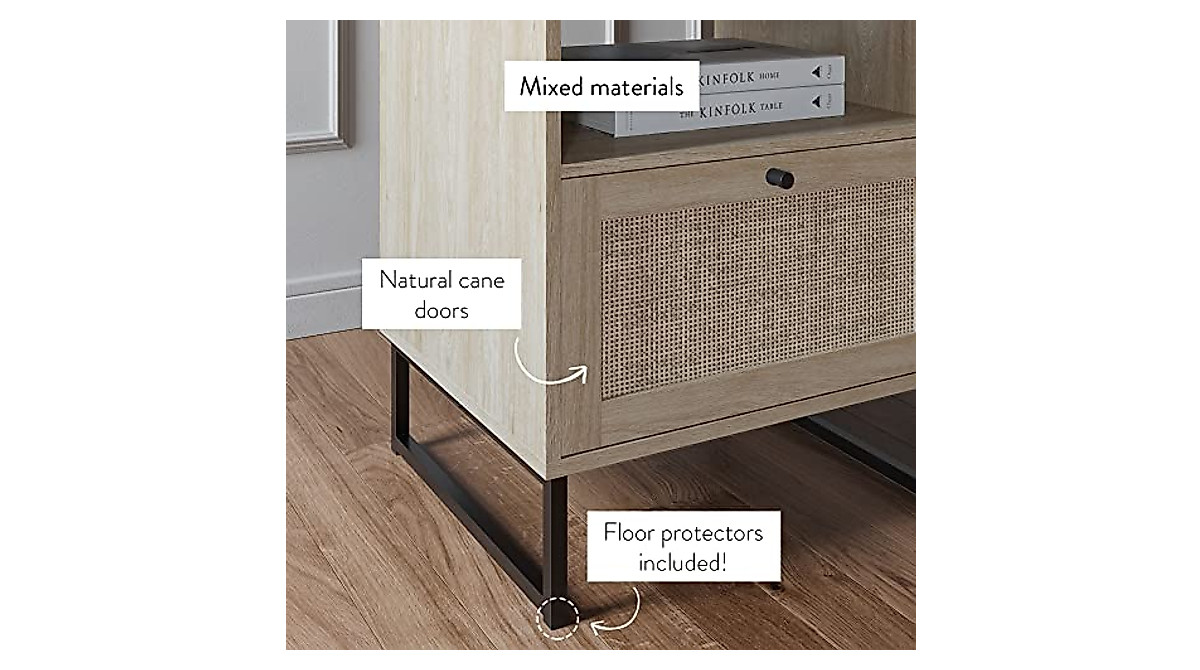 Nathan James Mina Side Table - Boho Chic with Storage & Modern Style