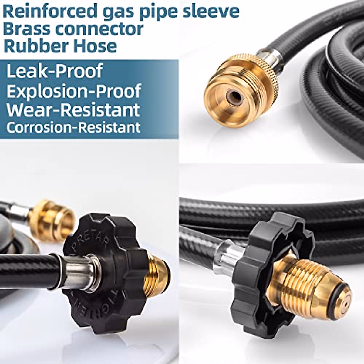 Alocs 10ft Propane Hose Adapter F273704 for Mr Heater Buddy Heater, Coleman Stove, Portable Grill, Connecting 1LB Portable Appliances to 5-20LB Tank