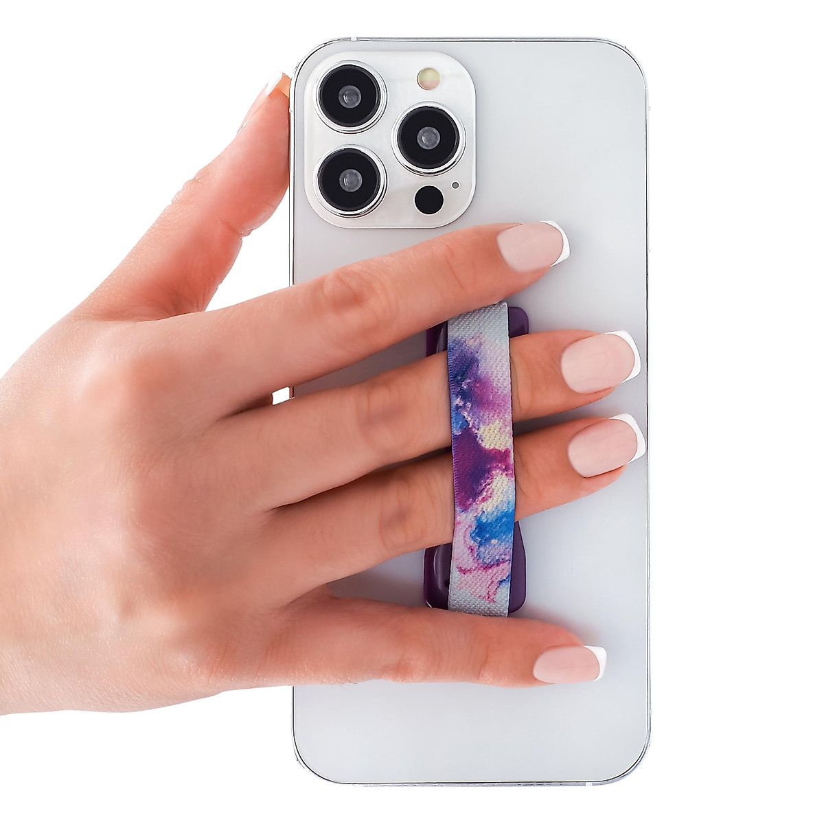 LOVEHANDLE Universal Phone Grip for Smartphones & Mini Tablets - Phone Holder for Hand - Wireless Charging Compatible - Made in The USA - Midnight Dream