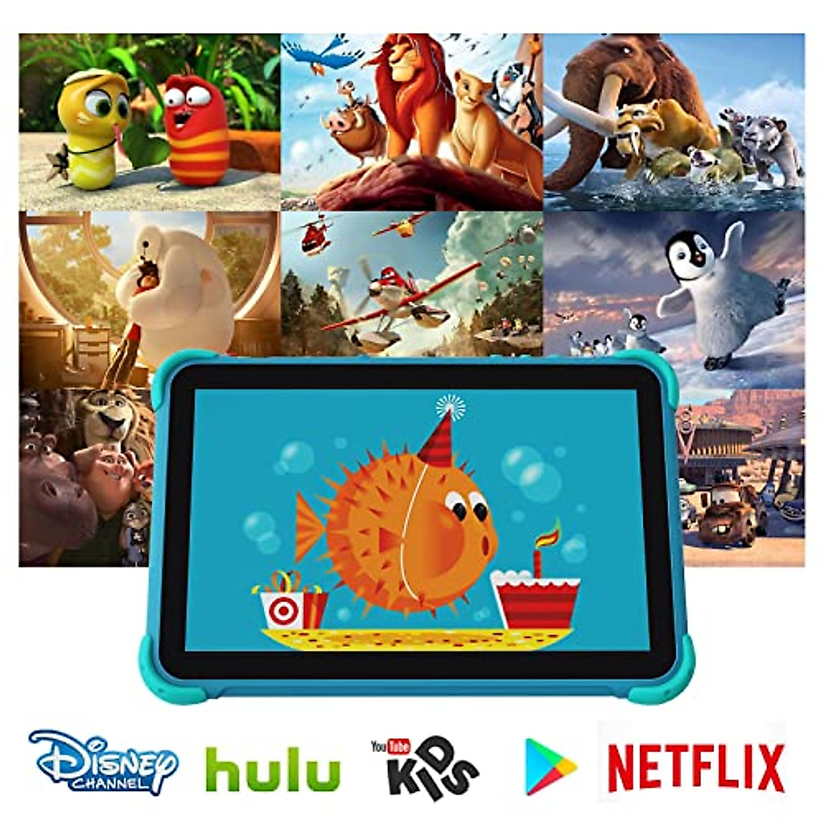 Kids Toddler Tablet for Kids 10 inch with Case Included, WiFi Android 11.0 Dual Camera IPS Touch Screen Parental Control 2GB 32GB YouTube Netflix Google Play Store