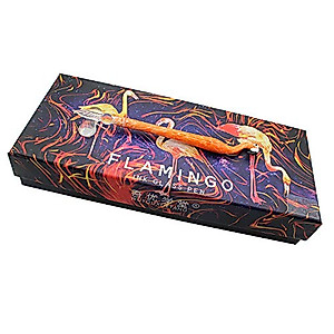 XIAOYU 8 Pcs Handmade Glass Dip Pen Calligraphy Pens Set High Borosilicate Glass Signature Pen with Ink(15ML) - Orange