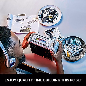 BRICKKK Desktop Computer Building Set for Adult, Pantasy PC Desktop Computer Building Kit, Cool Building Sets for Adults, Creative Collectible Build-and-Display Desktop Model for Home or Office