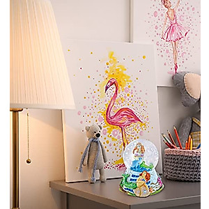 COTA Global Mermaid Stone Snow Globe - Sparkly Water Globe Figurine with Sparkling Glitter, Collectible Novelty Ornament for Home Decor, for Birthdays, Christmas, and Valentine's Day