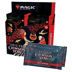 Magic: The Gathering Innistrad: Crimson Vow Collector Booster Box | 12 Packs + 2 Dracula Box Toppers (182 Magic Cards)