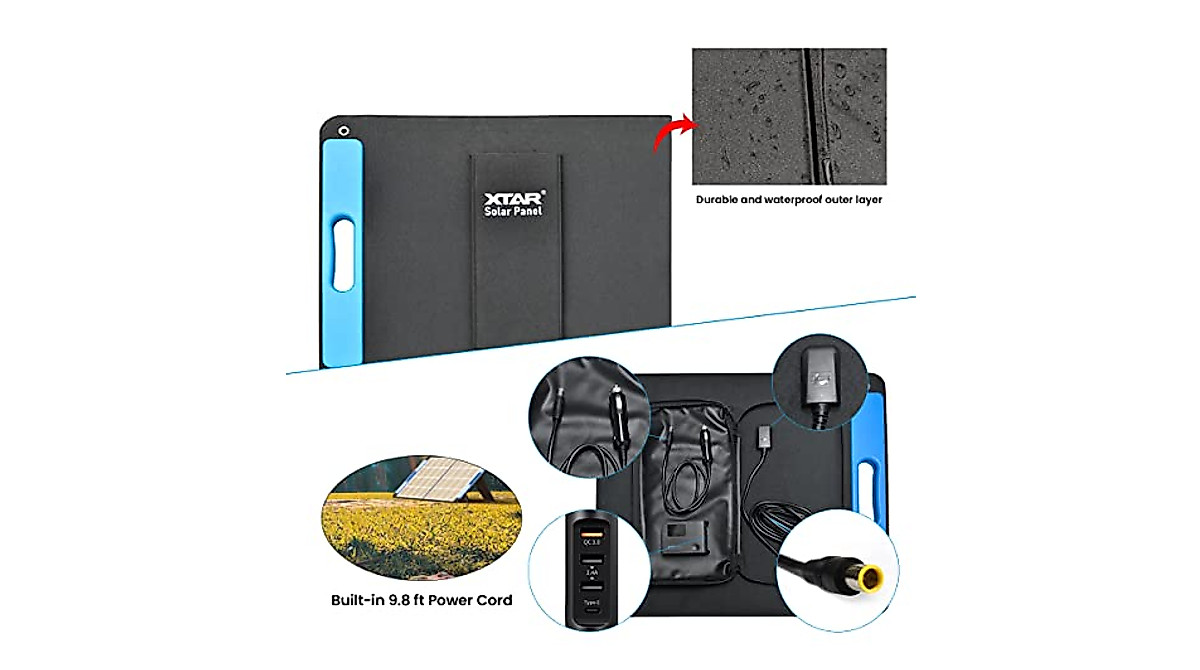 XTAR SP100 2-Pack 100W Solar Panels for Camping and Power Stations