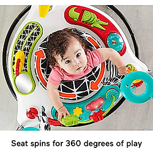 Fisher-Price Baby Bouncer Animal Wonders Jumperoo Activity Center With Music Lights Sounds And Developmental Toys