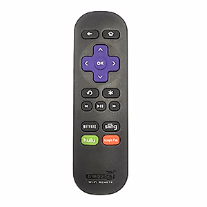 Amaz247 Point-Anywhere Wi-Fi Remote Pairing with Roku Stick, Stick+, Roku Premiere, Premiere+, Roku Ultra, Roku 2,3,4; Replace Roku Stick Remote RC80